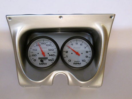 67-68 Camaro 2-Hole Brushed Aluminum Classic Dash with Phantom ...