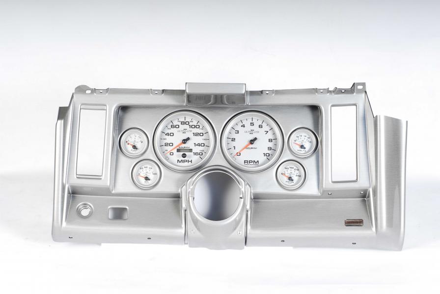 69 Camaro Classic Dash 6 Hole Brushed Aluminum Panel with Ultra-Lite II ...