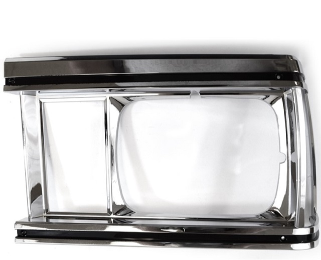 81 Malibu Chrome/Black Headlamp Bezel, LH