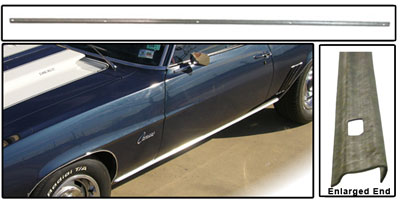 67-69 Camaro Rocker Panel Molding Track Only